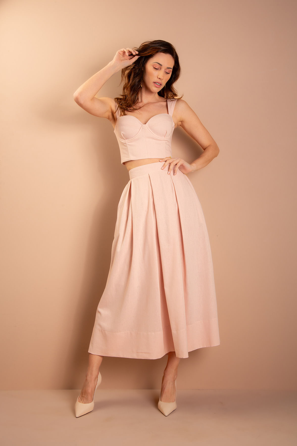 Saia Aly - Rosa - Amey Moda Feminina