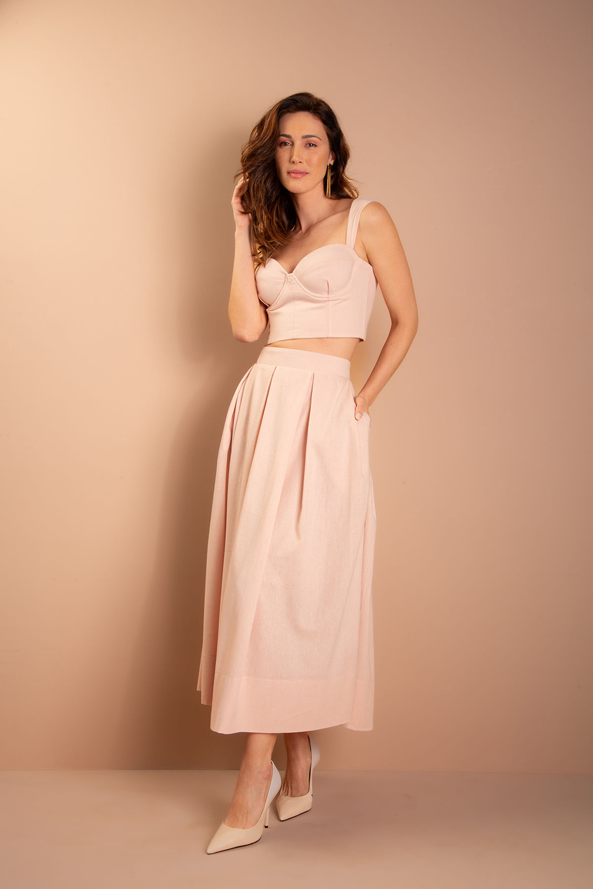 Saia Aly - Rosa - Amey Moda Feminina